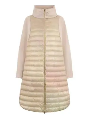 Herno Quilted Coat With Zip Fastening - Neutrals