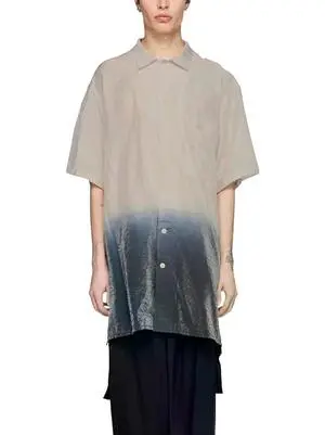 Y3 Dip-dye Short-sleeve Shirt - Neutrals