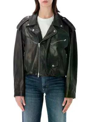 SWORD 6644 Elastic-hem Zip Jacket - Brown