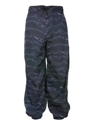COUNTY OF MILAN Patterned Track Pants - Blue