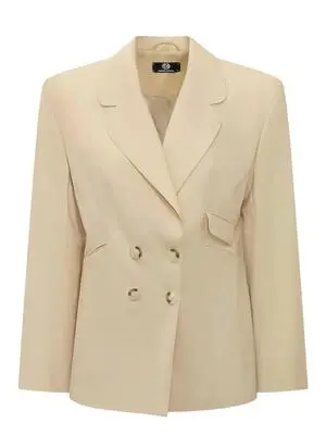 MOMS PANTS Double-breasted Wool Jacket - Neutrals