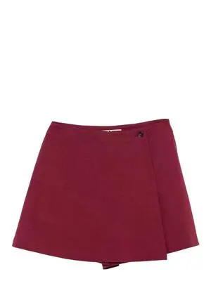 MANUEL RITZ Wrap Design Shorts - Red