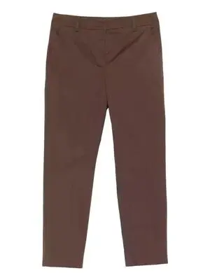 Max Mara Cropped Cigarette Trousers - Brown