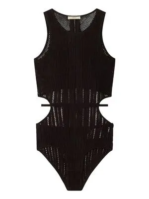 SESSUN Andrade Cut-Out Bodysuit Brown