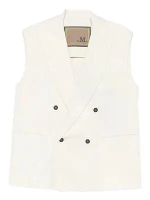 THE M.. Double-breasted Gilet - Neutrals