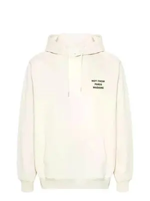 Drole De Monsieur Slogan Hoodie Sweatshirt Neutrals