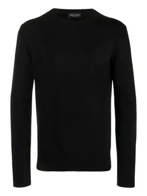 ROBERTO COLLINA Crew-neck Merino Sweater - Black