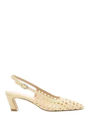 STUART WEITZMAN Stassi Interwoven Slingback Pumps - Neutrals