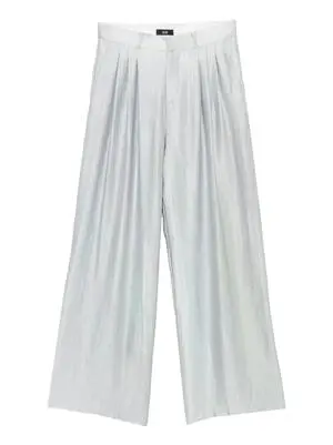 ELEH Pleated Palazzo Pants - Grey