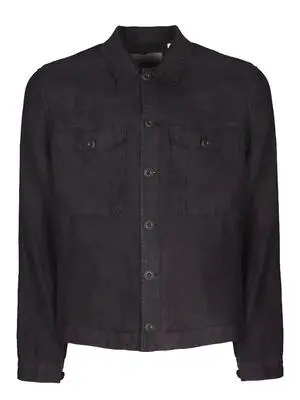 Altea Buttoned Chest-pocket Jacket Brown