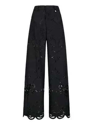 Giuseppe Di Morabito Scalloped-hem Lace Trousers - Black