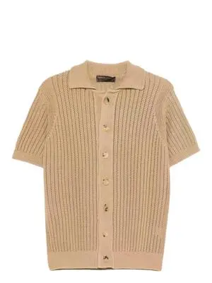 FILIPPO DE LAURENTIIS Knitted Buttoned Shirt - Neutrals