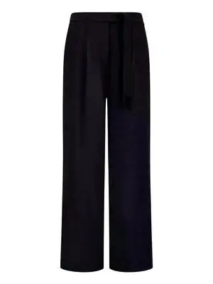 Herno Textured Wide Leg Trousers - Black