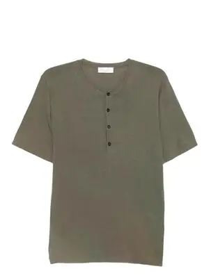 ROBERTO COLLINA Buttoned Polo Shirt Green