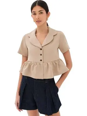 KIKA VARGAS Mattie Top - Camel