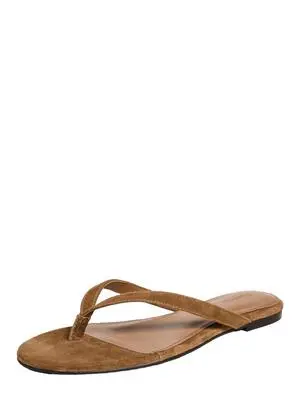 Madewell Iggy Suede Thong Sandals - Glazed Walnut