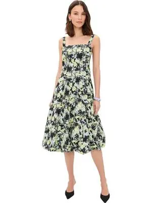 Proenza Schouler White Label Graphic Print Midi Dress - Blue Multi