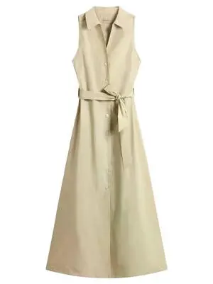 Woolrich Belted Cotton Shirt Dress - Neutrals
