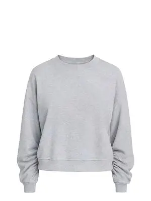 Ag Long-sleeved Cotton Crewneck Sweatshirt - Grey