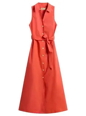 Woolrich Belted Shirt Dress - Orange