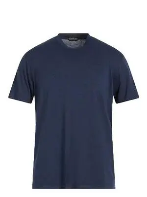TOM FORD Man T-shirt White Size 40 Lyocell, Cotton Navy