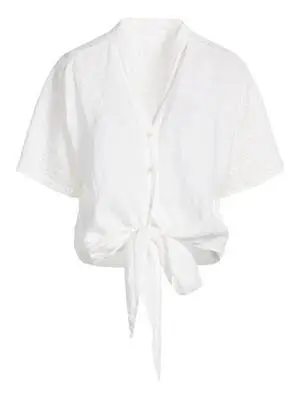 120% LINO Linen Broderie Anglaise Shirt