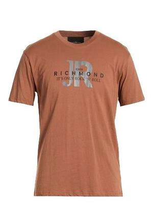 John Richmond Man T-shirt Camel Size M Cotton Camel