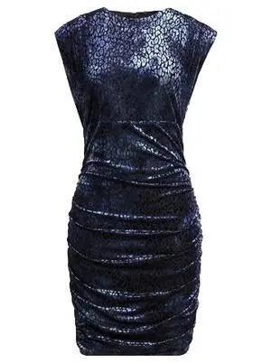 GUESS Leopard-Print Draped Mini Dress