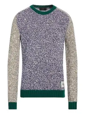 LIU •JO MAN Sweater In Cotton, Wool, And Polyamide - Blue
