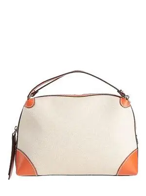 GIANNI CHIARINI Two-tone Bowler Handbag - Orange