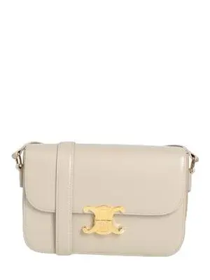 Celine CELINE Calfskin Cross-body Bag Beige