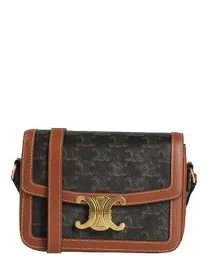 Celine CELINE Leather Crossbody Bag Brown