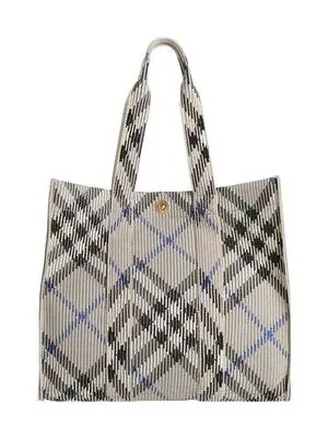 Burberry Textile Fiber Shopper Bag - Beige