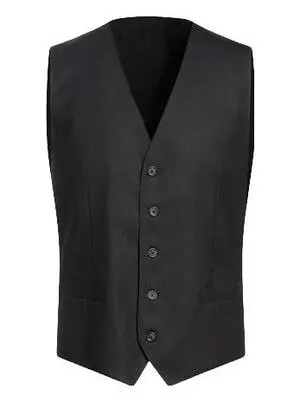 Dolce & Gabbana Tailored Vest In Virgin Wool Charcoal