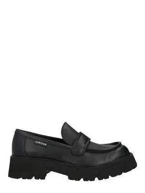 LE SILLA Leather Loafers With Block Heel - Black