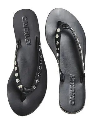 CAVERLEY CAVERLEY Studded Flip-Flop Sandals