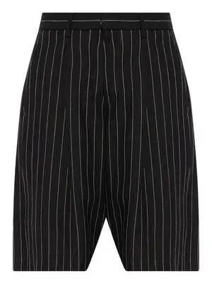 R13 Pinstripe Patterned Shorts Black