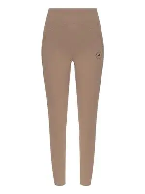 Adidas By Stella McCartney Training Leggings With Ruching - Beige
