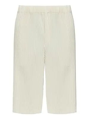 Issey Miyake Pleated Shorts - Cream