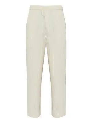 Issey Miyake Pleated Trousers - Cream