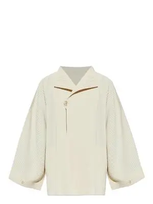 Issey Miyake Pleated Jacket - Cream