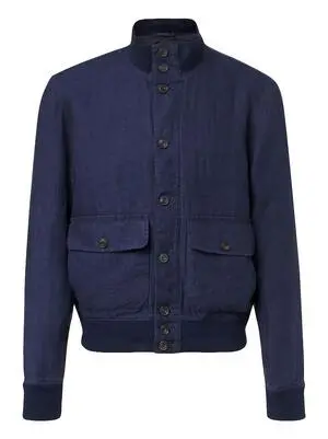 Polo Ralph Lauren Linen Bomber Jacket - Blue