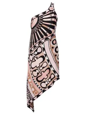 Emilio Pucci One-shoulder Silk Twill Mini Dress - Pink