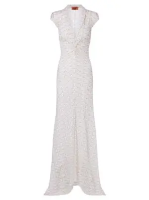 Missoni Lamé Maxi Dress - White