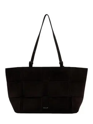 DEMELLIER Florence Large Suede Tote Bag - Brown