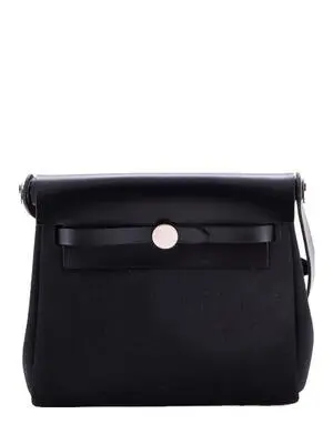 Hermès Herbag Zip Toile And Leather 20 Noir