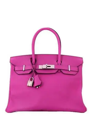 Hermès Birkin Handbag Epsom With Palladium Hardware 30 - Pink