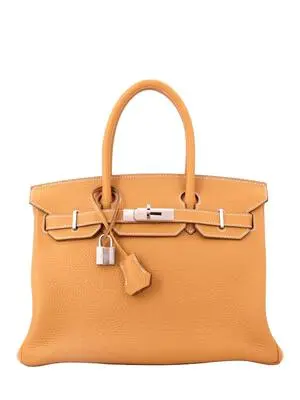 Hermès Birkin Handbag 30 Brown Clemence With Palladium Hardware Sable