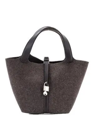 Hermès Picotin Lock Bag Felt With Leather Mm - Brown