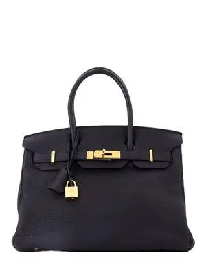 Hermès Birkin Handbag Togo With Gold Hardware 30 - Black